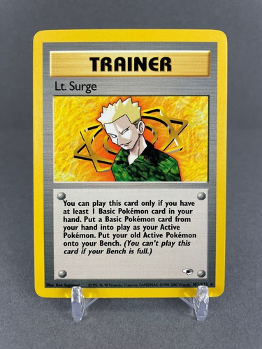 Pokemon Card: Trainer LT. SURGE - #101/132 Gym Heroes - Non-Holo Rare ...