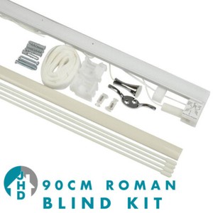 Complete Roman Blind Corded Track 90cm - FULL KIT - Easy To Trim - FREE ...