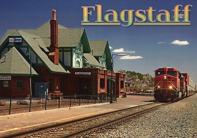 Passenger Train Flagstaff Station Arizona BNSF Railway Amtrak Railroad ...