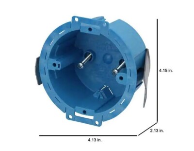 Carlon 3.5 in. 14 cu. in. Hard Shell PVC Round Electrical Box, BH614R ...