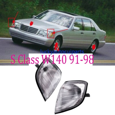 2pc Front Turn Signal Light Corner Lamp fit for Mercedes Benz S Class ...