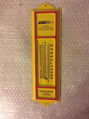 VINTAGE METAL NEWTON MANUFACTURING WALL THERMOMETER-CLINTON ILLINOIS | eBay