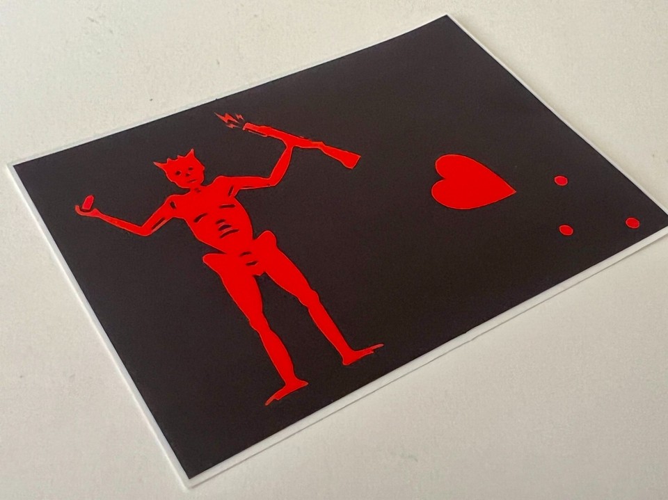 Privateer Group Blackbeard Sticker Black & Red Variant | eBay