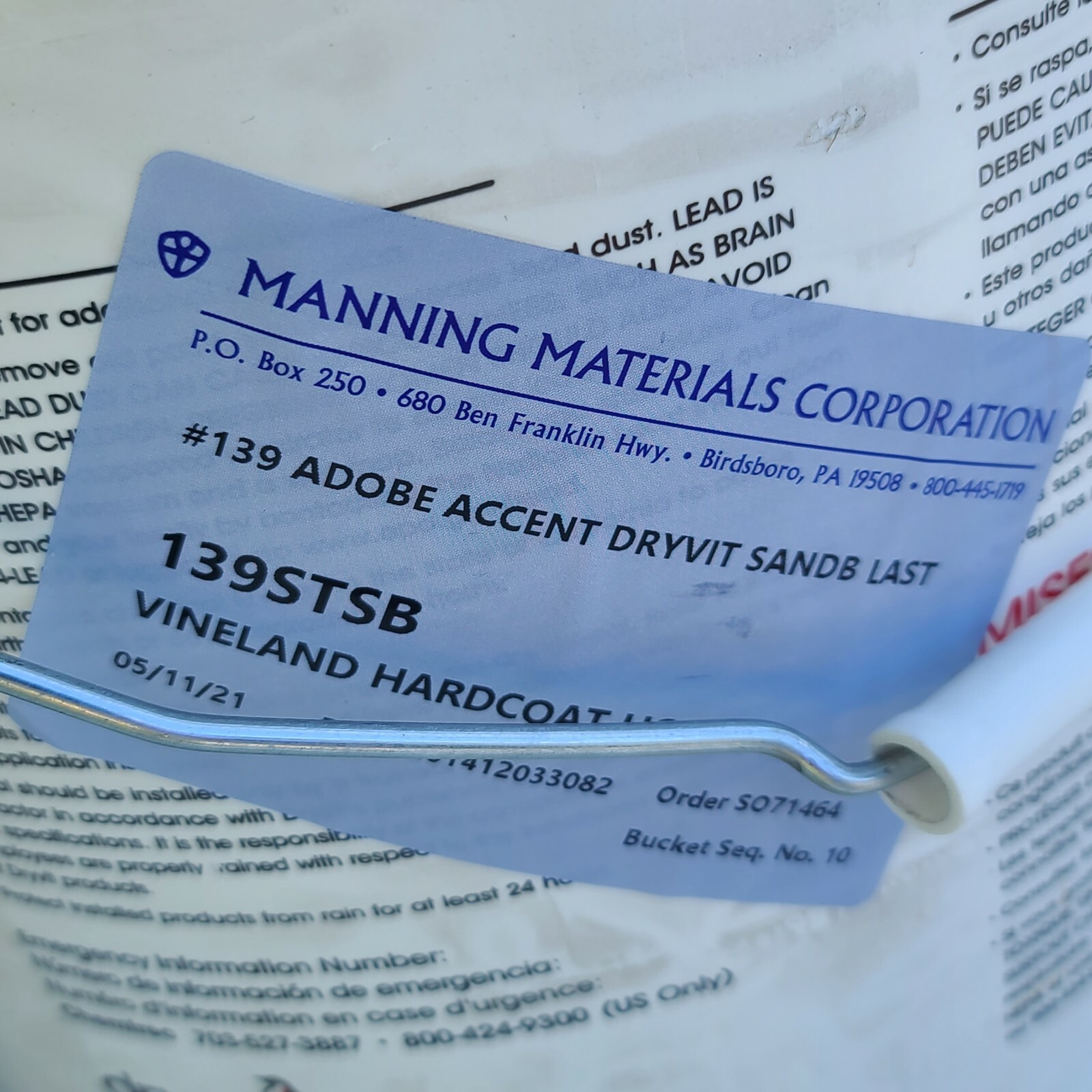 DryVit Stucco Sandblast paint color #139 Adobe Accent 5 gallon buckets ...