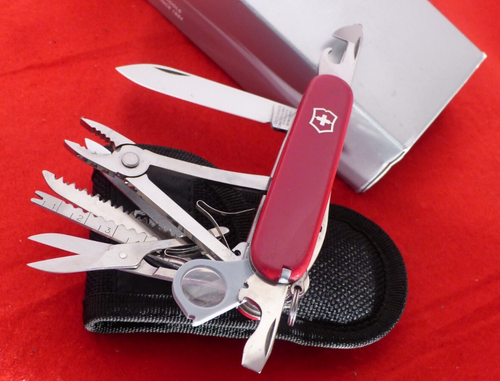 Victorinox Swiss Army Switzerland 3-5/8" Swiss Champ Sheath Knife MINT ...