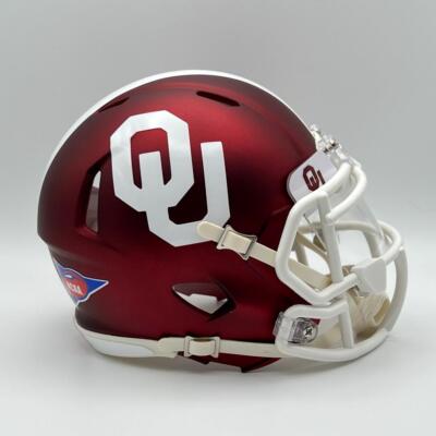Oklahoma Sooners CUSTOM Anodized Maroon Mini Football Helmet | eBay