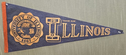 University of Illinois vintage pennant 1950s / 1960s full size | eBay
