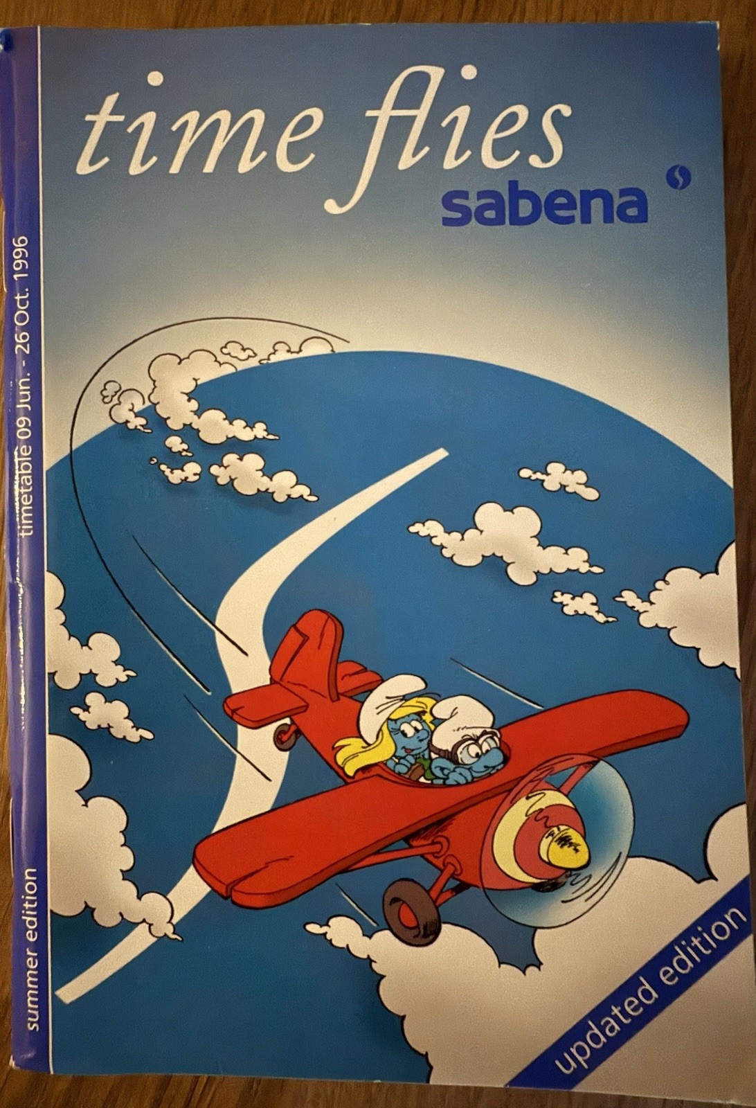 SABENA BELGIAN AIRLINES TIMETABLE SUMMER 1996 NO 2. ROUTE MAP SEAT ...