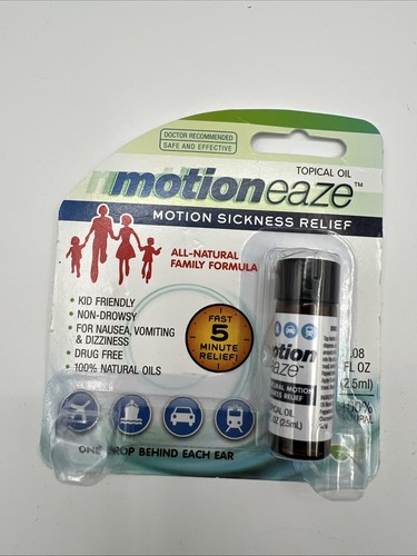 MotionEaze Sickness Relief, All-Natural Topical Liquid, 2.5 ml 0.08 fl ...