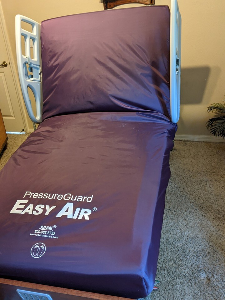 HOSPITAL BED with SPAN AMERICA EASY AIR PRESSURE GUARD MATTRESS | eBay