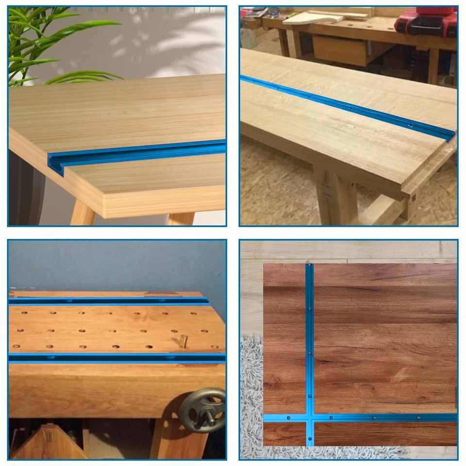 Aluminum Alloy T-Track for Woodworking Workbenches Drill Press Tables ...