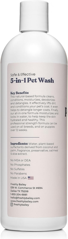 Dog and Cat Shampoo and Conditioner for Dogs and Cats - Best 5 in 1 ...