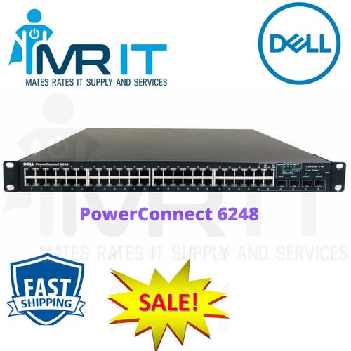 DELL PowerConnect 6248 48 Port PoE Ethernet Switch Rack Mountable ...