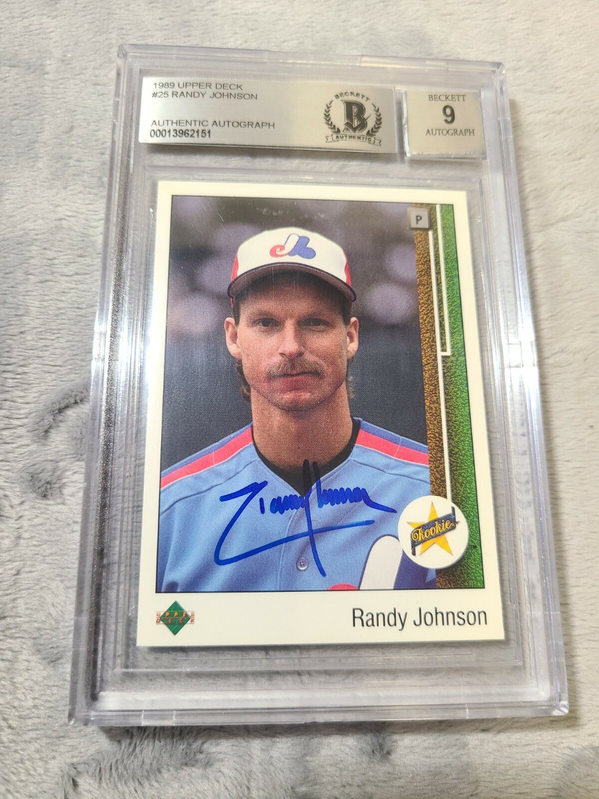 Randy Johnson Signed Rookie Card 1989 UD #25 Autograph Grade 9 BAS | eBay