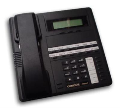 Comdial Impact SCS 8312S-FB Flat Black 12 Button Digital Telephone with ...
