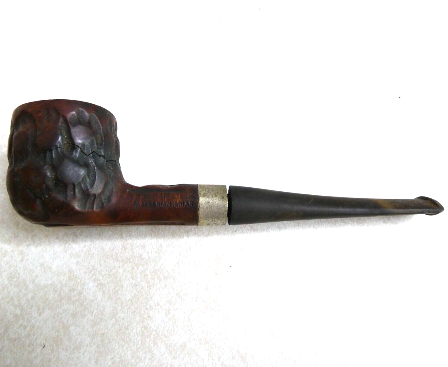 Vintage Suffolk Algerian Briar Estate Tobacco Pipe Crack On Outside of ...
