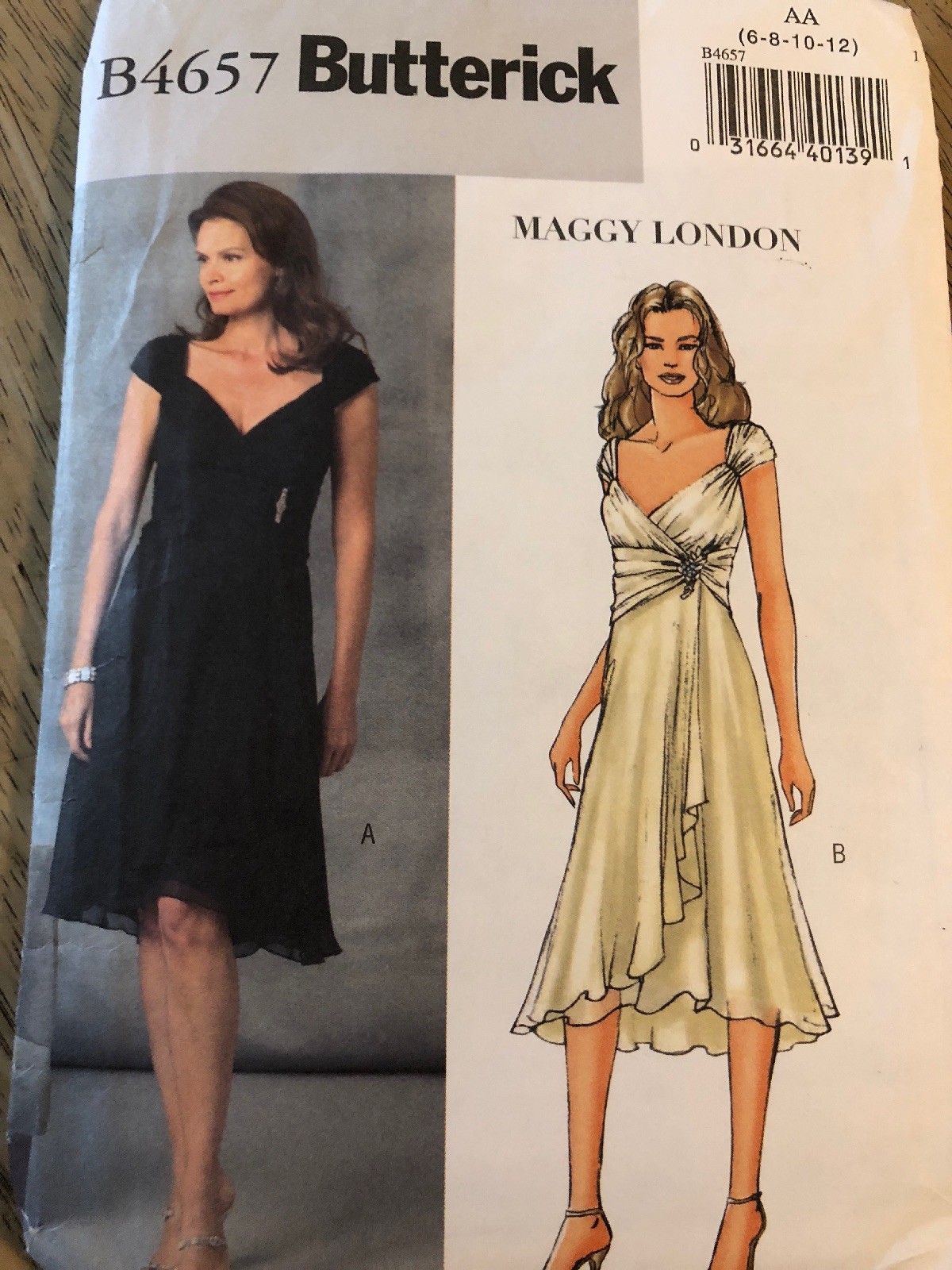 NEW Butterick Pattern B 4657 Misses' Plus sz 6-12 Fancy Wrap Front ...