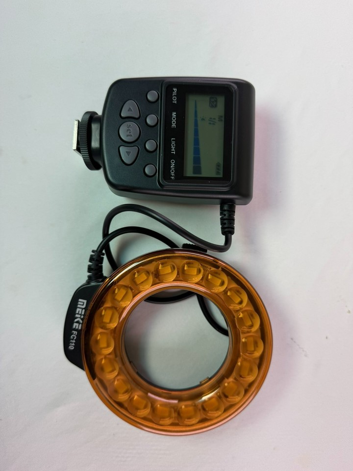 Meike FC-110 Macro LED Ring Flash Light for Close-Up Photography GN18 w ...