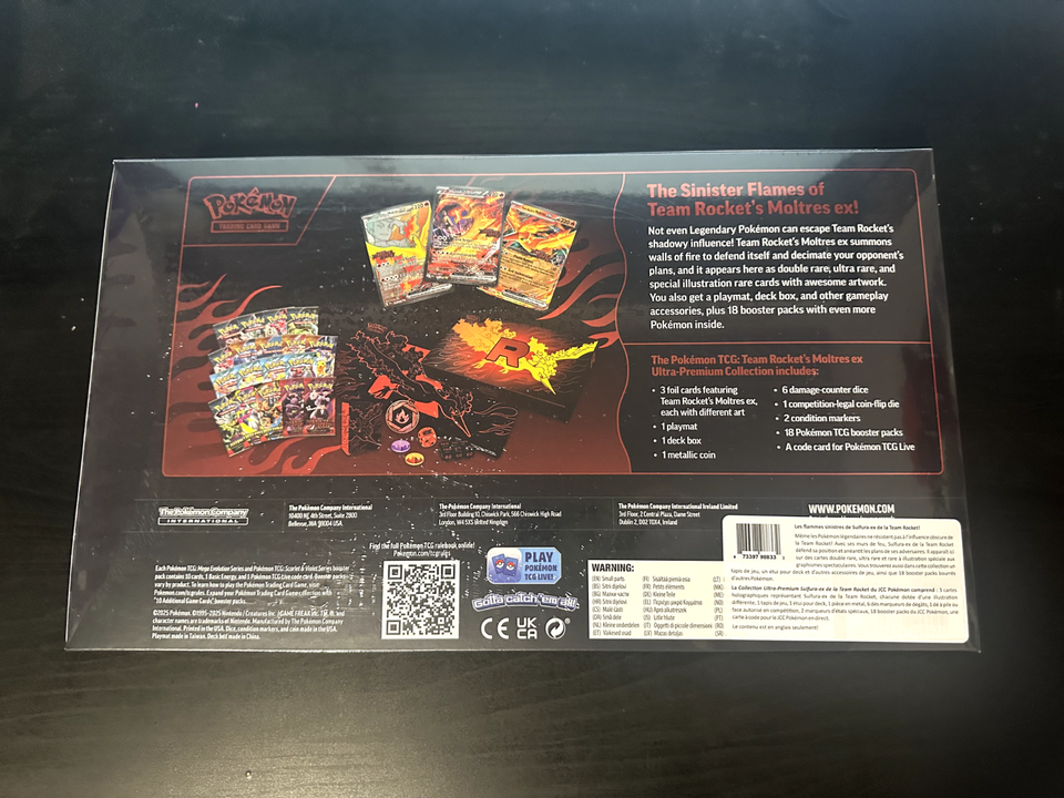 Pokemon TCG Team Rocket's Moltres ex Ultra Premium Collection UPC ...