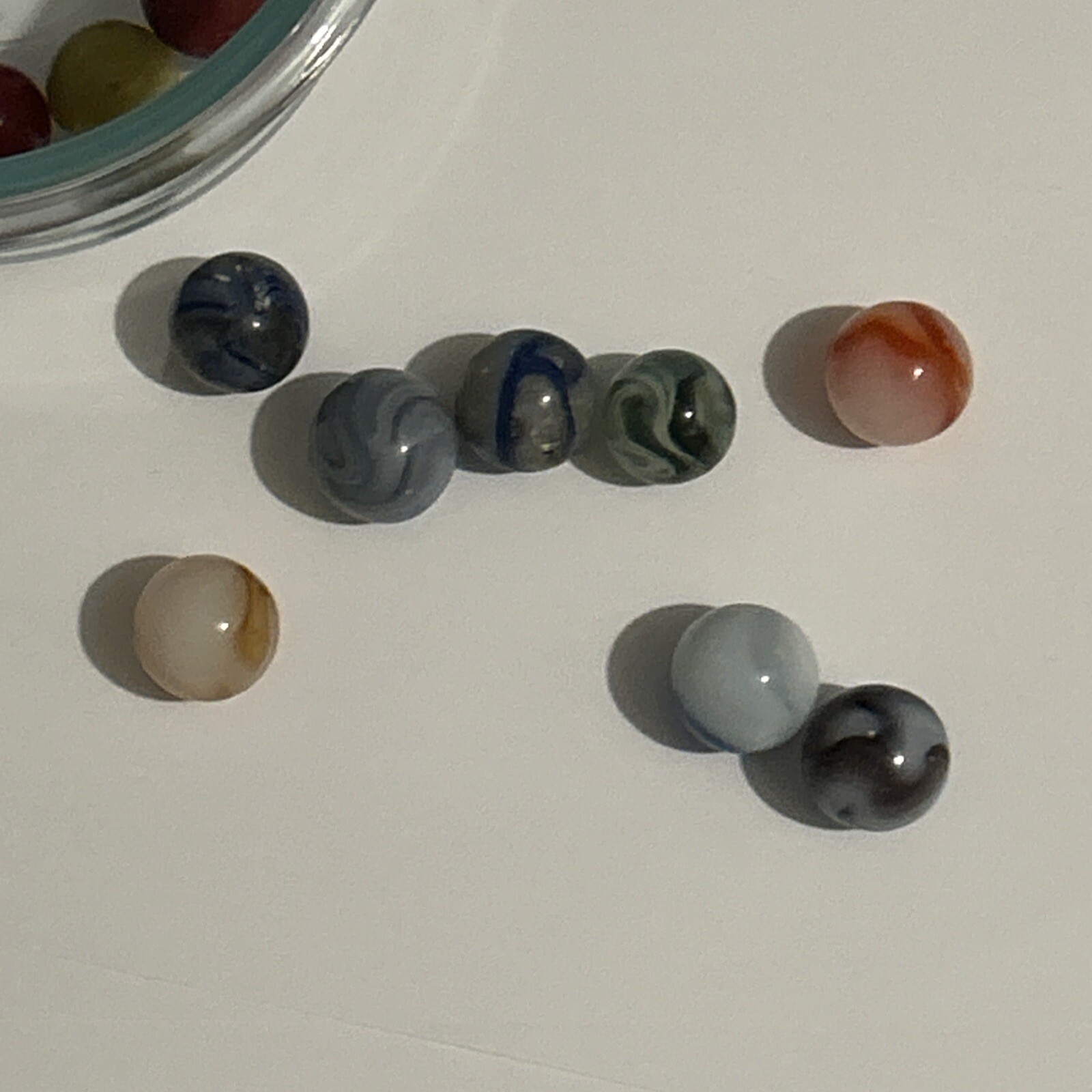 AUTHENTIC Vintage Marbles LOT of 20 - 1930-1950s ~ 8 SWIRL Marbles ...