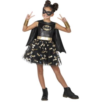 Girls Child BATGIRL BATMAN Costume Dress Up Size Small 6/6X NWT Cape ...