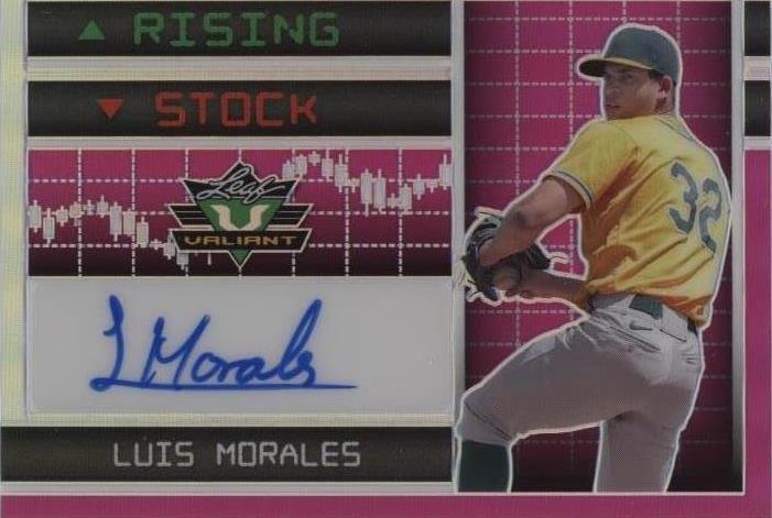 2023 Leaf Eclectic - Valiant Rising Stock Luis Morales #VRS-LM1 Pink Prismatic /7 (AU, RC) for ...