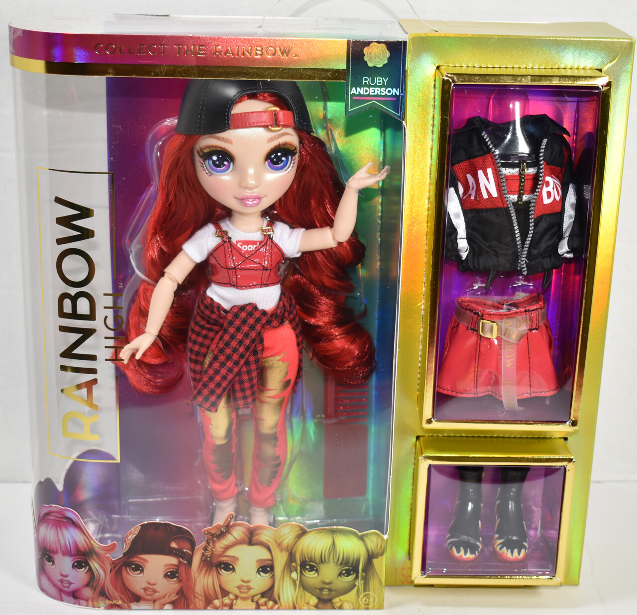 MGA Rainbow High RUBY ANDERSON RED FASHION DOLL Series 1 w/ 2 OUTFITS ...