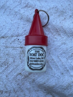 Vintage Buoy Floating Key Chain Fob Advertising The Boat Doc Silver ...
