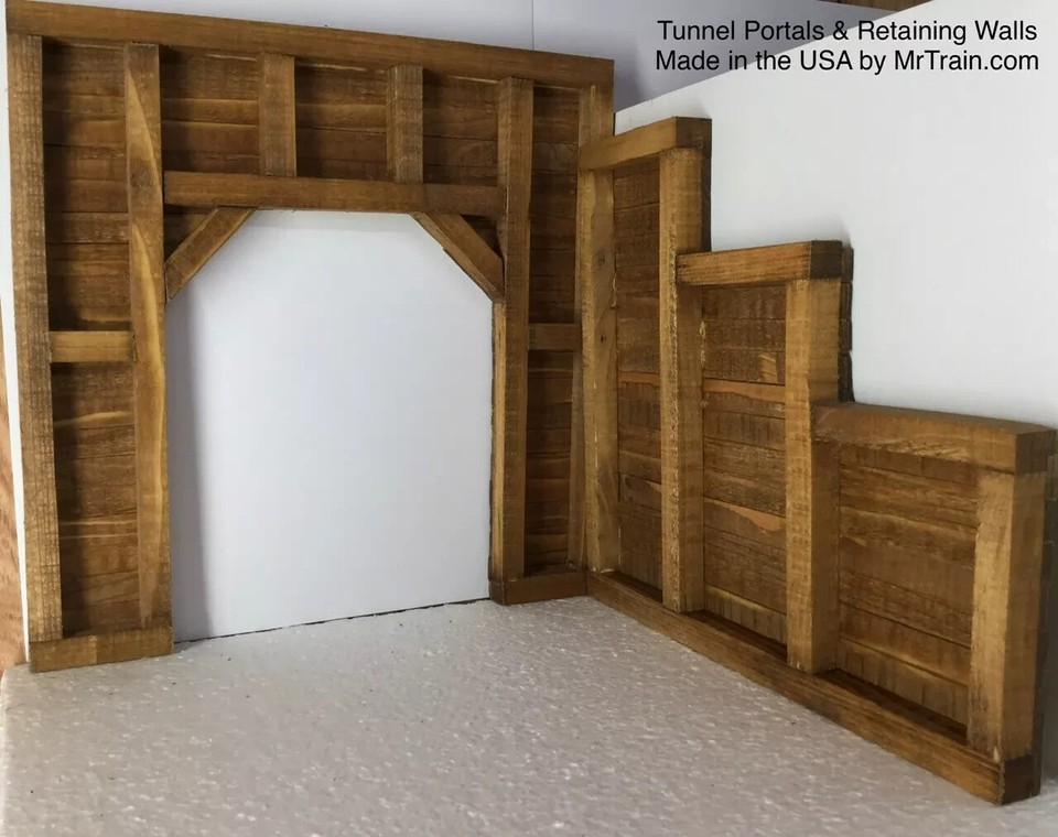MrTrain O Scale/Gauge Timber Frame Tunnel Portals & Retaining walls ...