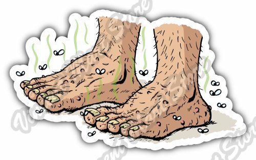 Dirty Feet Odor Disgusting Smell Car Bumper Window Vinyl Sticker Decal ...