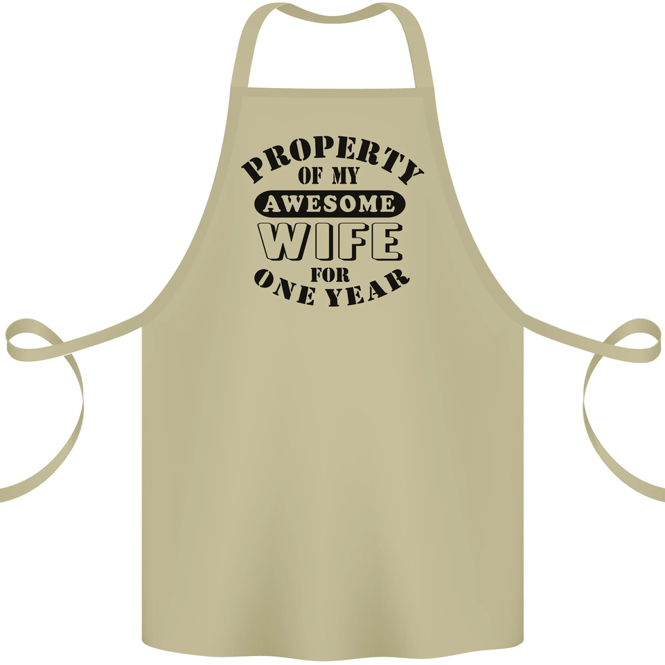 1st Wedding Anniversary 1 Year Funny Wife Cotton Apron 100% Organic | eBay