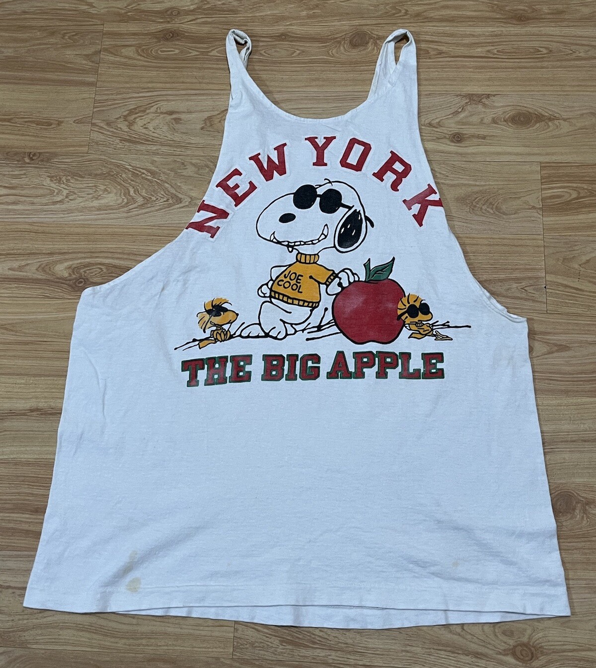 VINTAGE SNOOPY WOODSTOCK PEANUTS TANK STRINGER NEW YO… - Gem