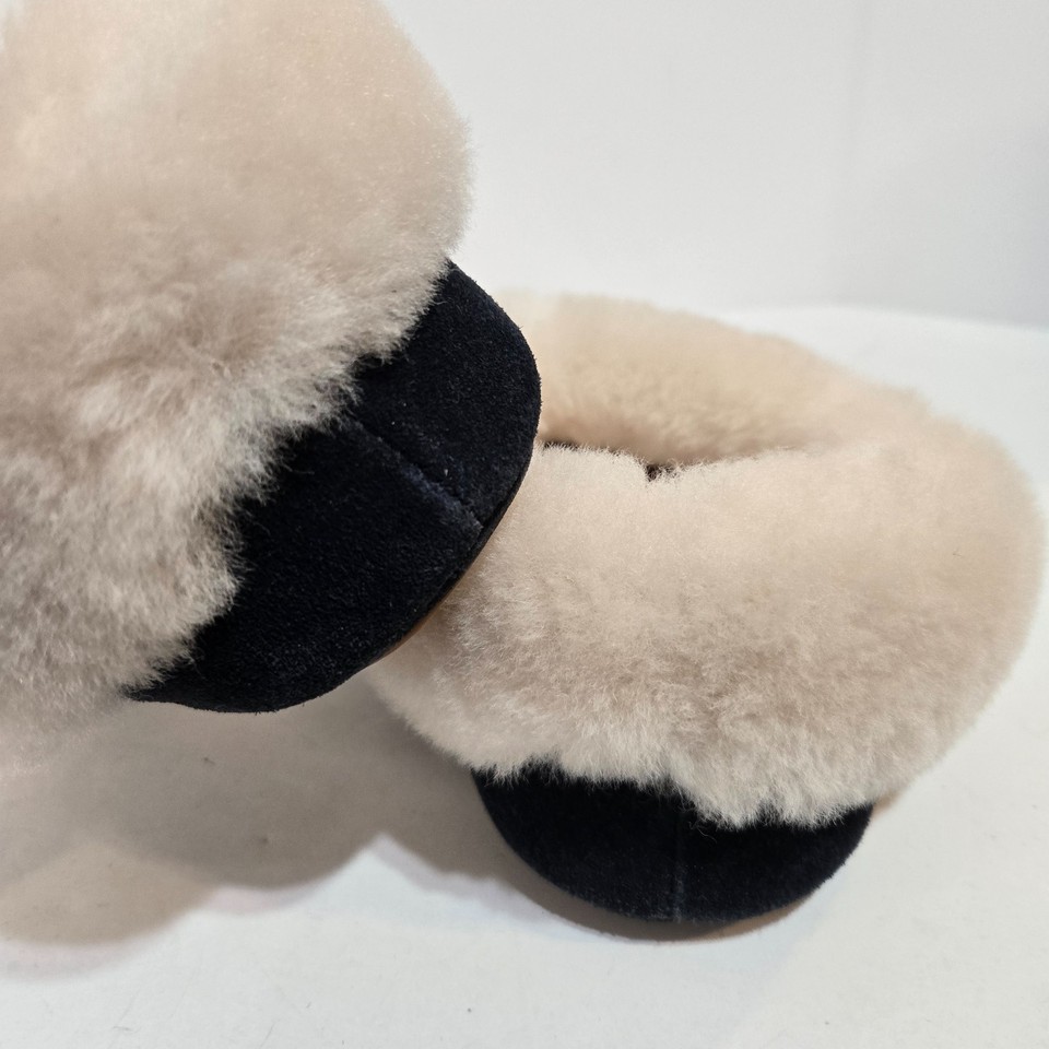 Pantoufles femme Vermont Country Store en cuir de mouton daim 8 M bleu ...