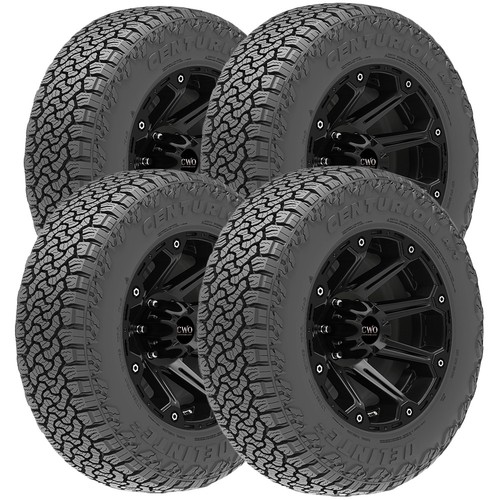 (QTY 4) 275/55R20 Delinte Centurion A/T 117H XL Black Wall Tires ...