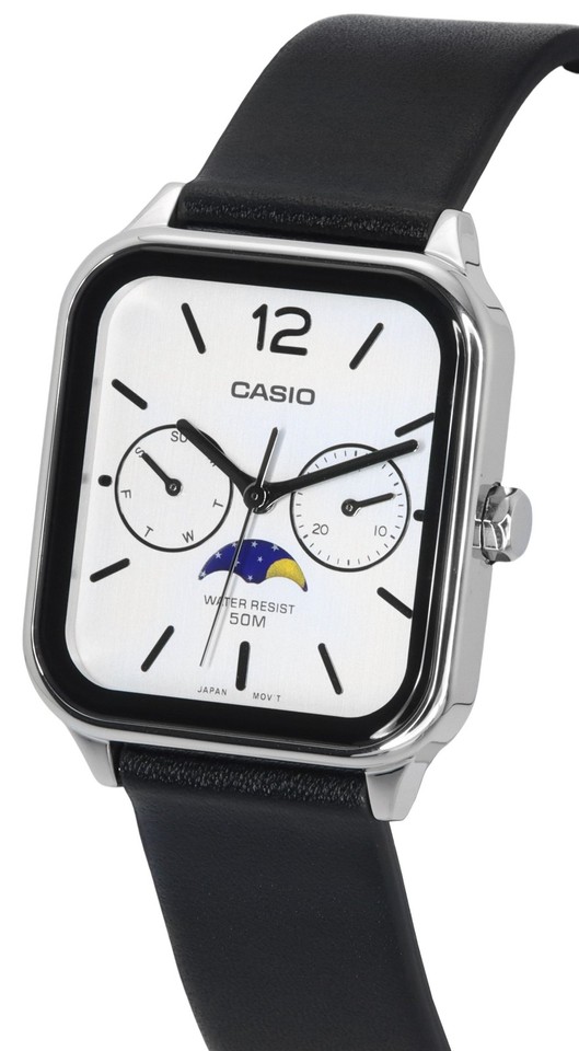 Casio Moon Phase Day/Date White Dial Japan Mov't Quartz MTP-M305L-7A ...