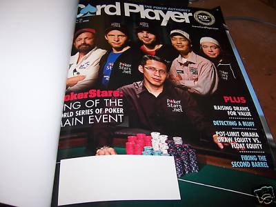 Card Player Magazine 11/11/2008 Pokerstars Main Event | eBay