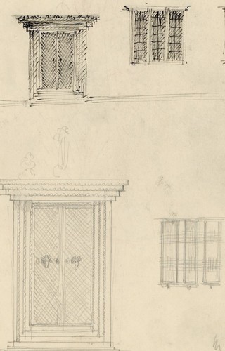 Willi Schmid house facade sketch Munich Secession art Tegernsee drawing ...