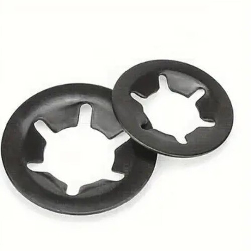 10 Pce 3mm Starlock Washers Spring Steel Star Retaining Push On Clips ...