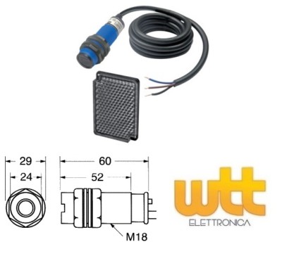 Fotocellula a Riflessione Polarizzata 110V 220V M18 Automazione ...