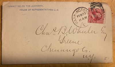 U S Postal History -1892 HOUSE OF REPRESENTATIVES ENVELOPE & LETTERS | eBay