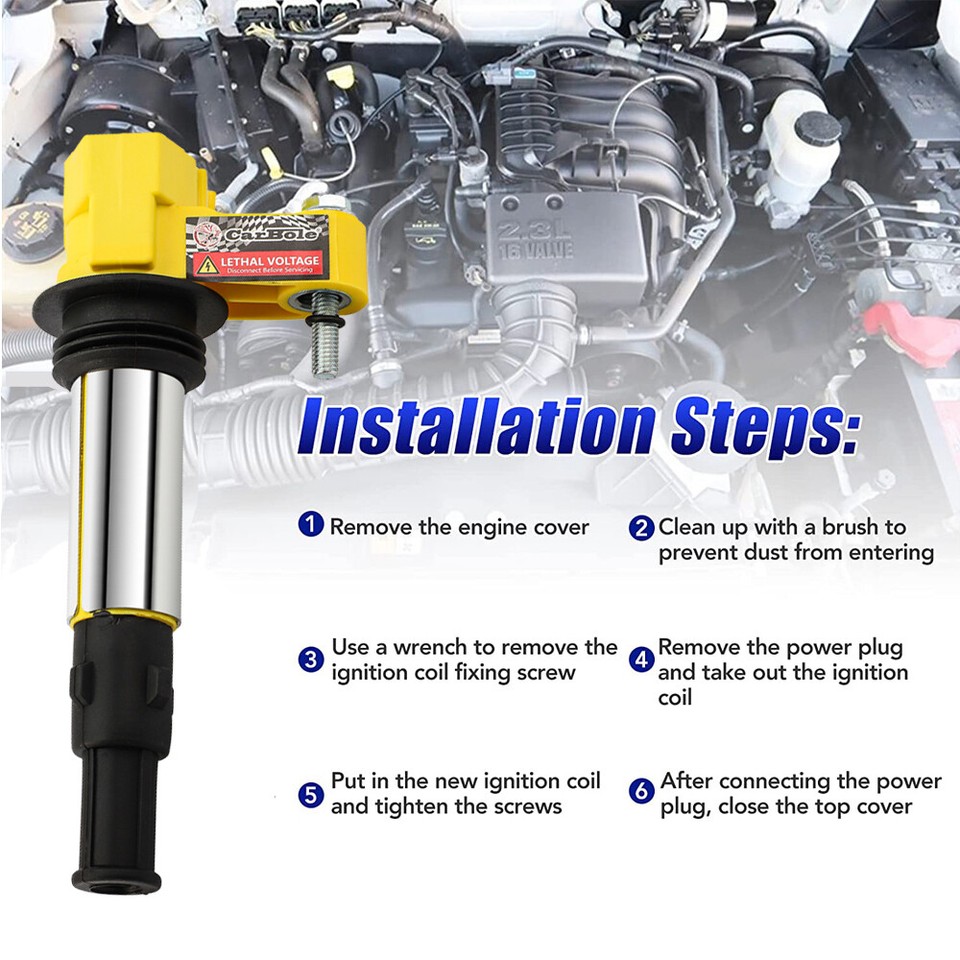 6 Ignition Coil +Spark Plug Pack For Cadillac CTS STS SRX Buick GMC ...