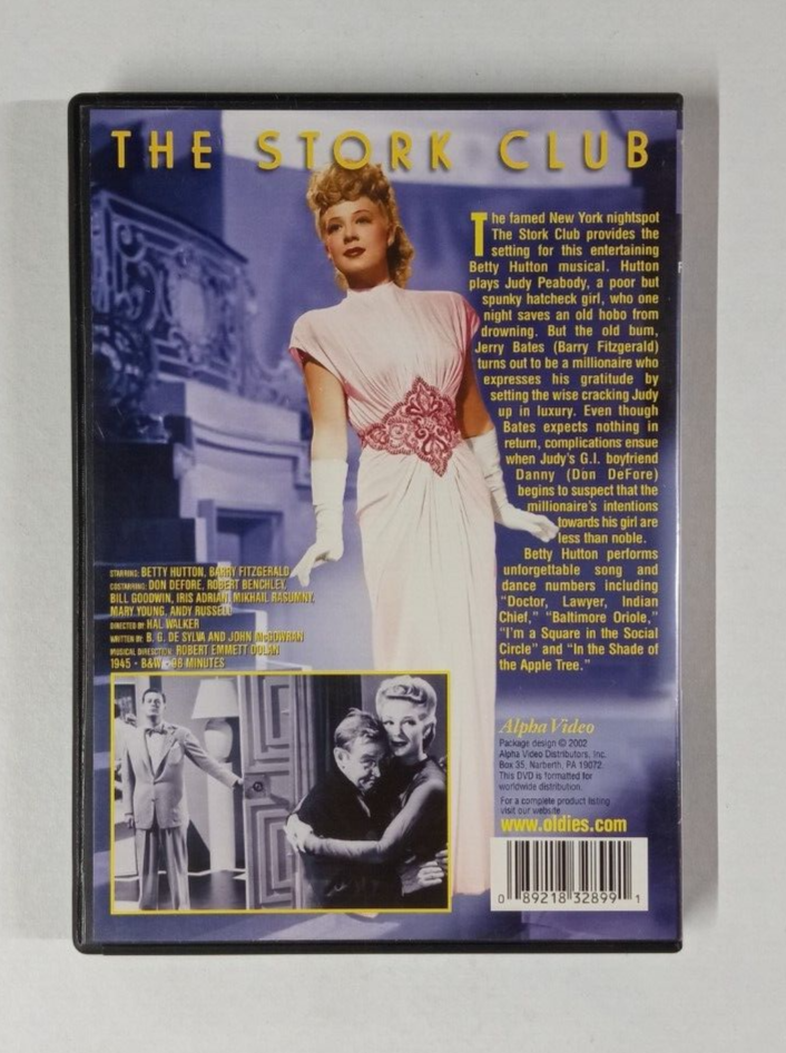 The Stork Club DVD~ Betty Hutton~ Barry Fitzgerald | eBay