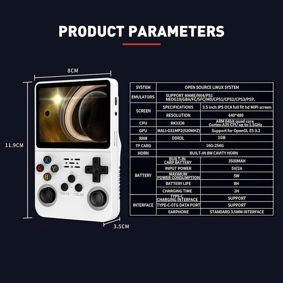 R36S Retro Handheld Game Console Emulator 128GB 21000+ Games Pocket ...