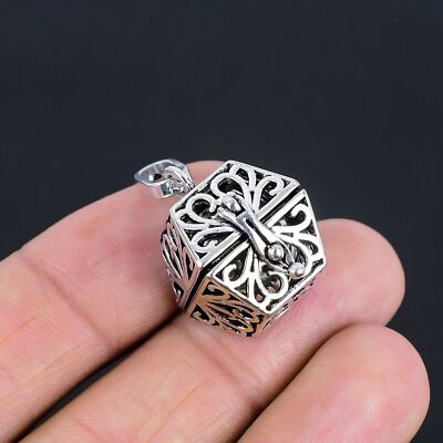 Sound Ball Gemstone Handmade 925 Sterling Silver Pendant Jewelry 1.30 ...