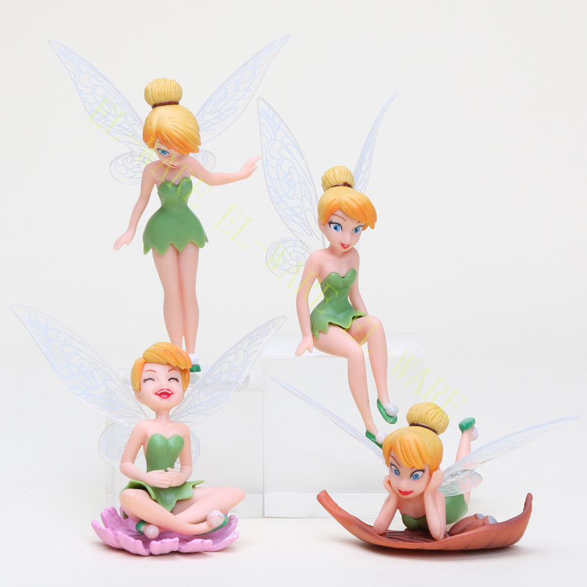 6pcs Disney Tinker Bell Fairies Princess Figures Girls Dolls Toy Cake