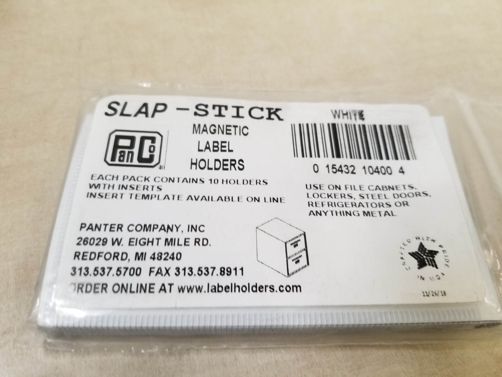 Slap-Stick Magnetic Label Holders With Inserts File Cabinets Steel ...