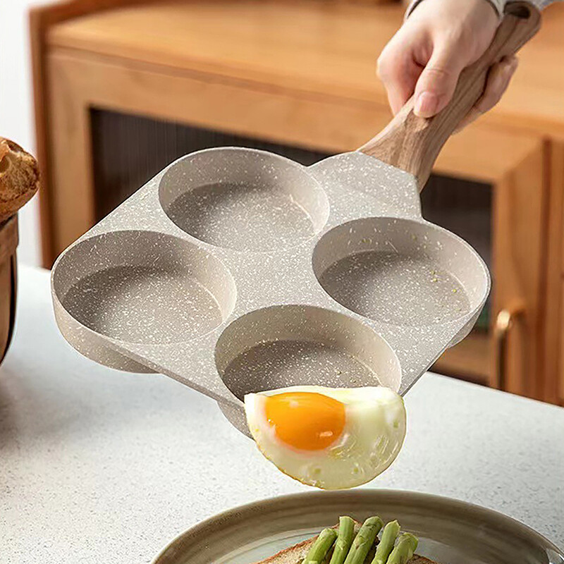 1Pc 4 Holes Egg Pancake Pan Frying Nonstick Pans Skillet Pot Kitchen ...