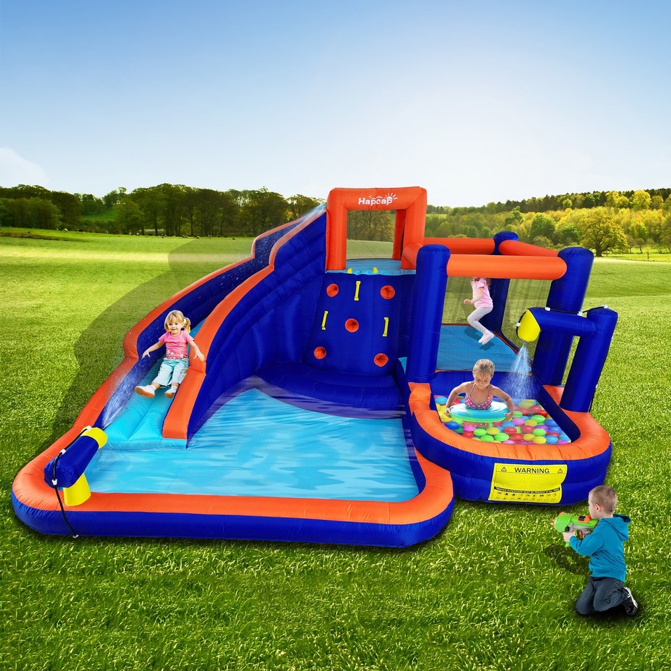Hapcap Inflatable Water Slide Bounce House Combo for Kids Backyard with ...