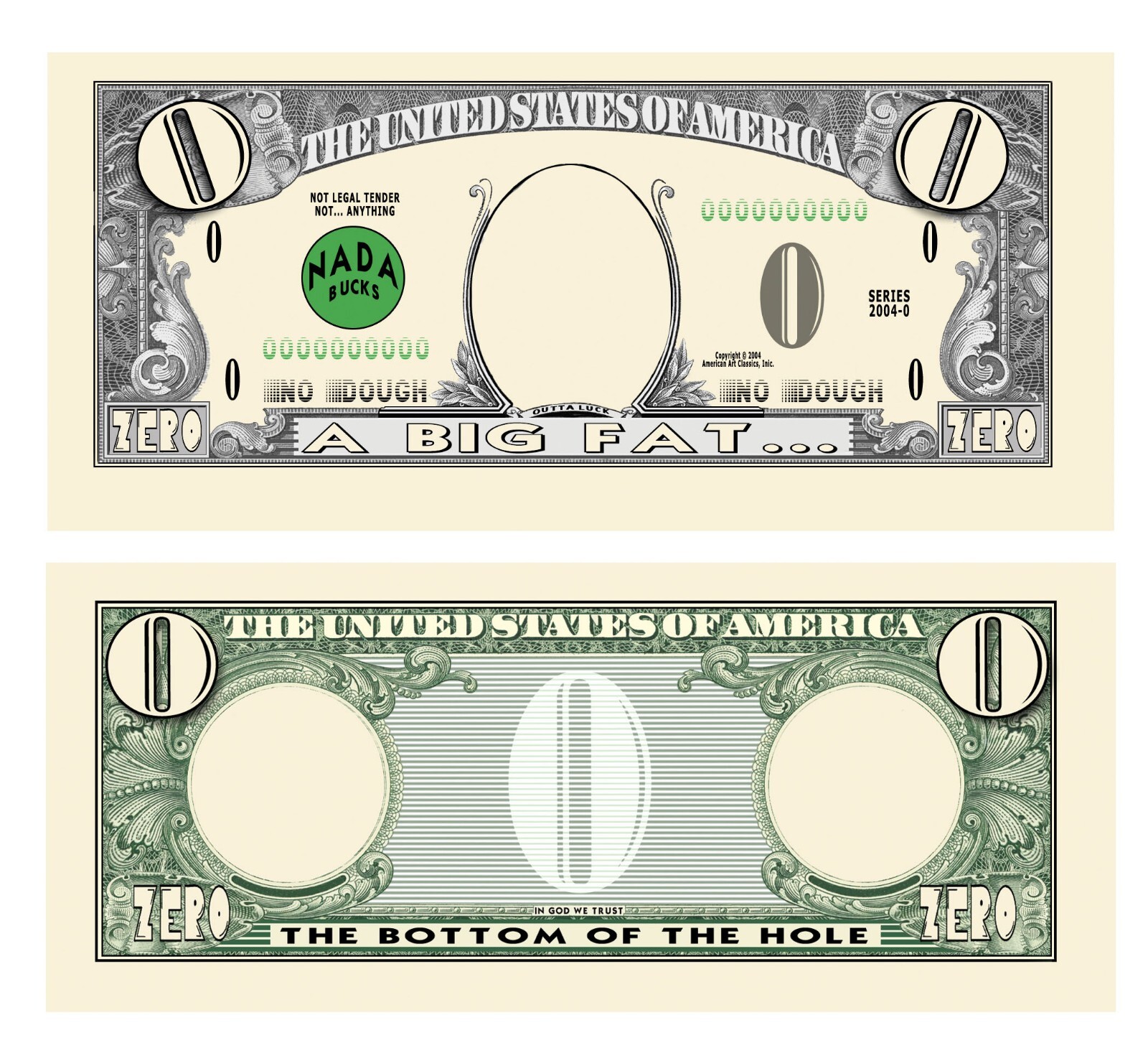 Pack of 500 - Zero Dollar Bills - The Gift for The Person Who Wanted ...