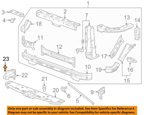 GM OEM 15-24 Canyon Radiator Support Radiator Support-Baffle Bolt ...